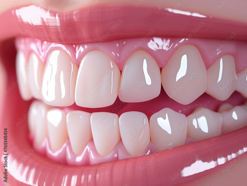 Model Stronger Gum in 3D, highlighting robust, healthy gums supporting ...