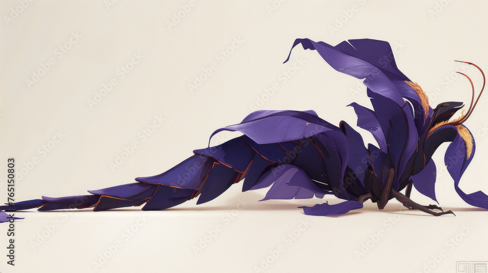 a piece of paper that looks like a bird of prey with long wings and ...