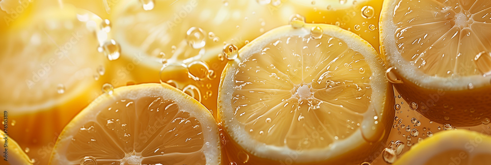 Background with citrus. Lemons. Copy space. Place for text. Juiced ...