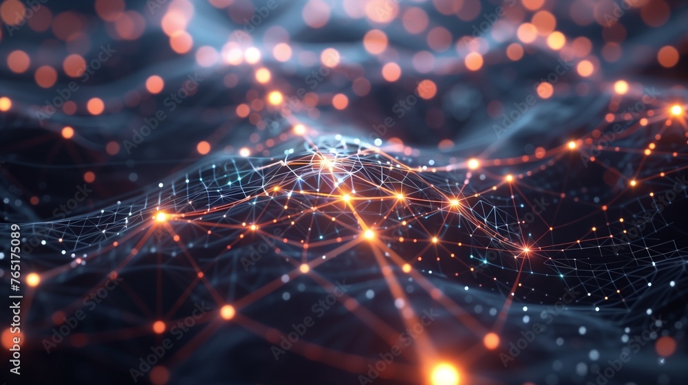 Visualize the pulsating energy of a high-tech network with this ultra-realistic depiction of ...