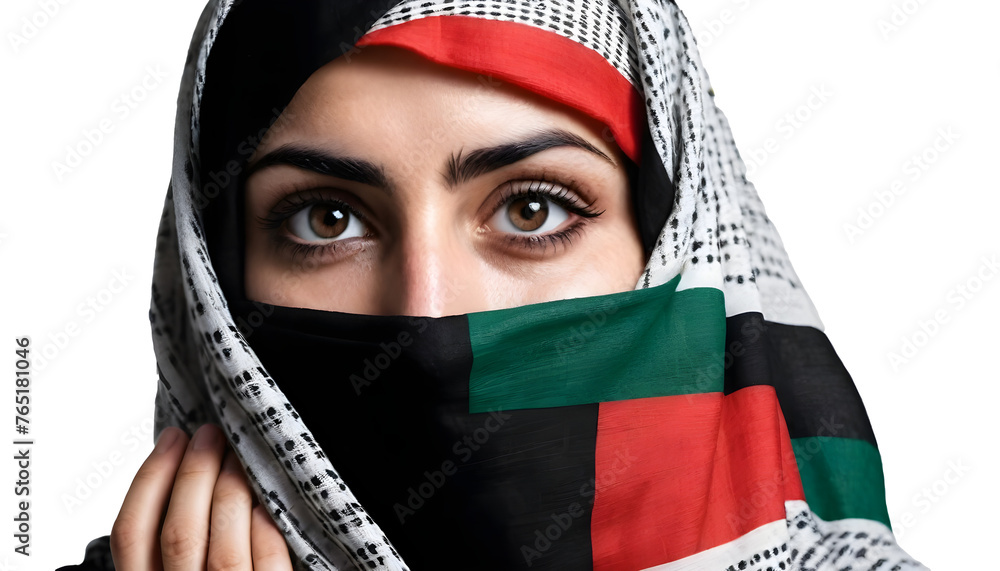 PNG Palestinian woman, Hijab, Flag of Palestine image. Free for use ...