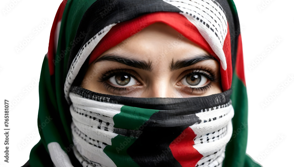 PNG Palestinian woman, Hijab, Flag of Palestine image. Free for use ...