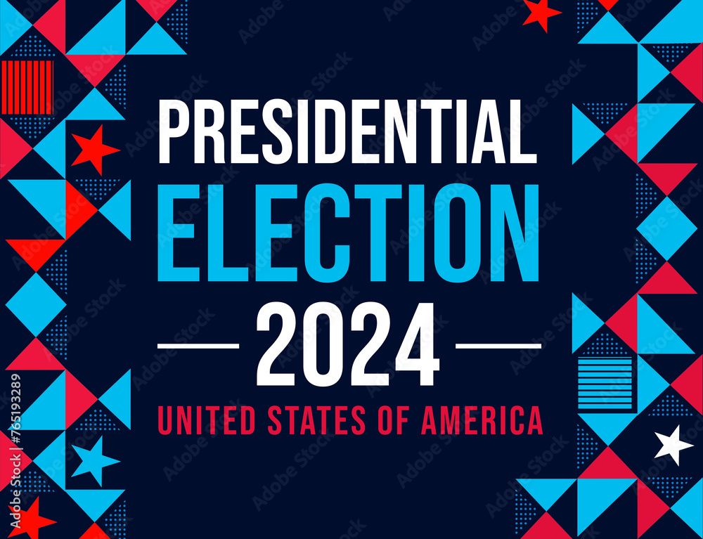 Presidential Election 2024 United States of America Poster design with ...