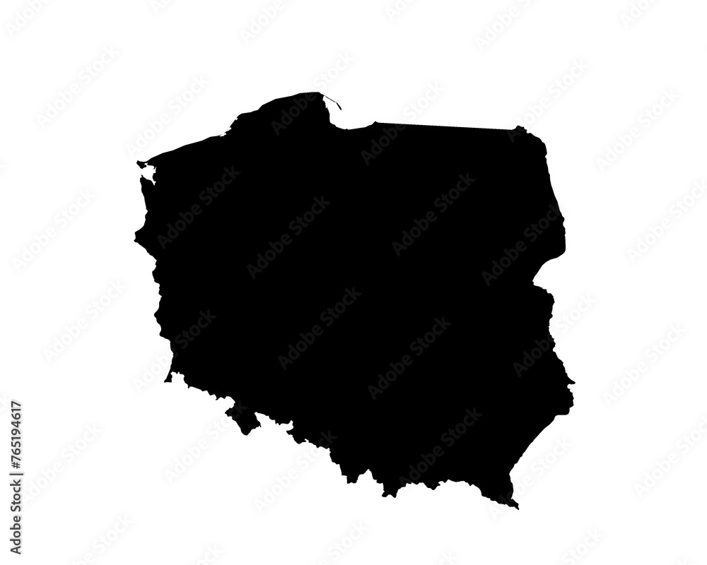 A contour map of Poland. Graphic illustration on a transparent ...