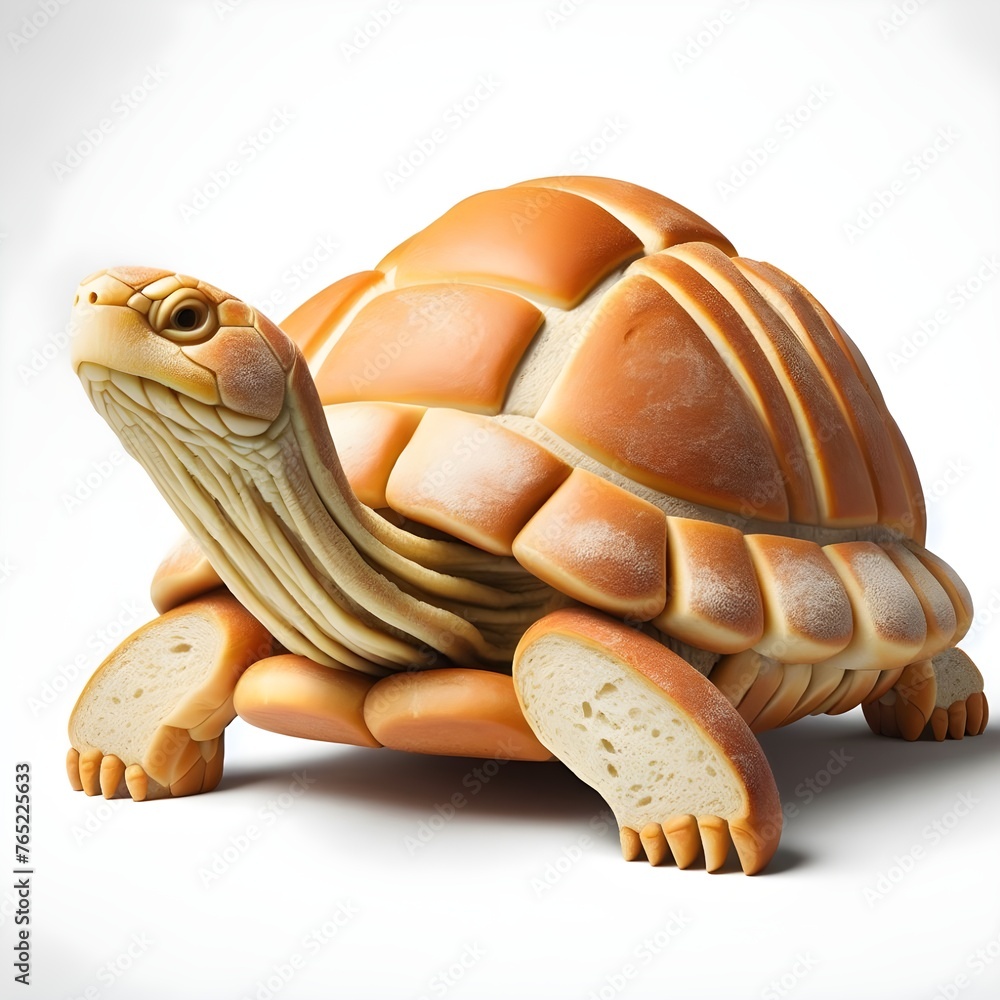 AI generated a realistic 3D illustration of a combination of a turtle ...