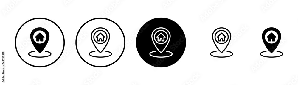 Address symbol icon vector isolated on white background . address icon ...