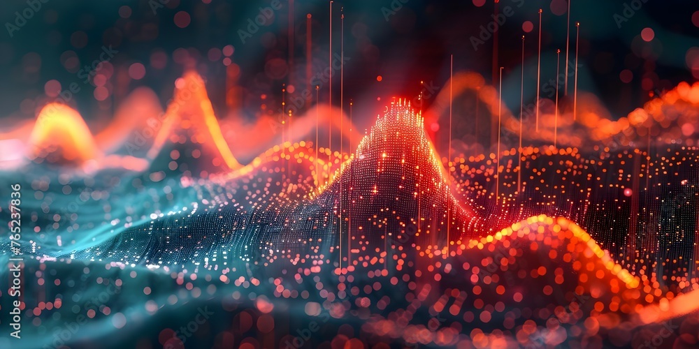 Visual Representation of Data Flow Using AI Model. Concept Data ...