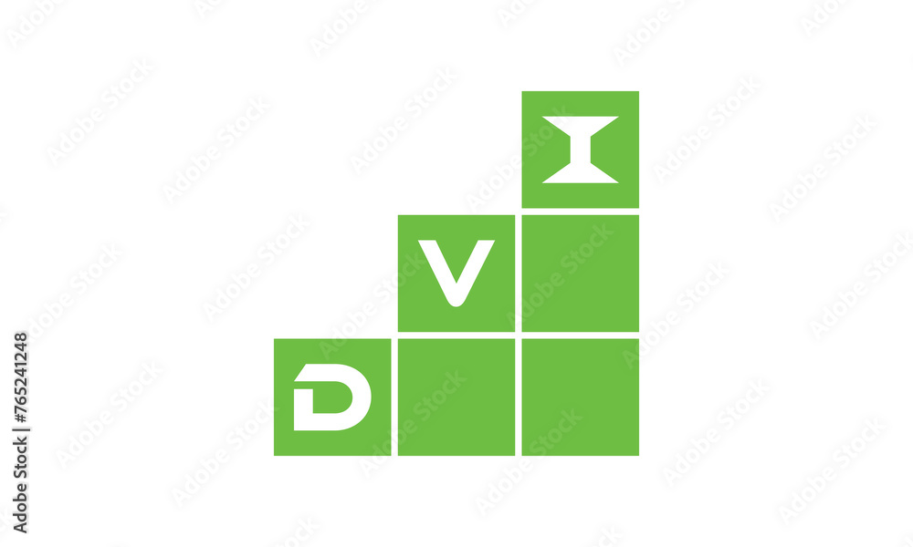 DVI initial letter financial logo design vector template. economics ...