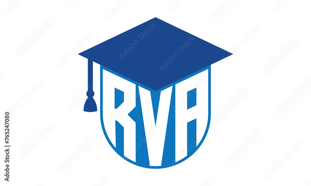 RVA initial letter academic logo design vector template. school college ...