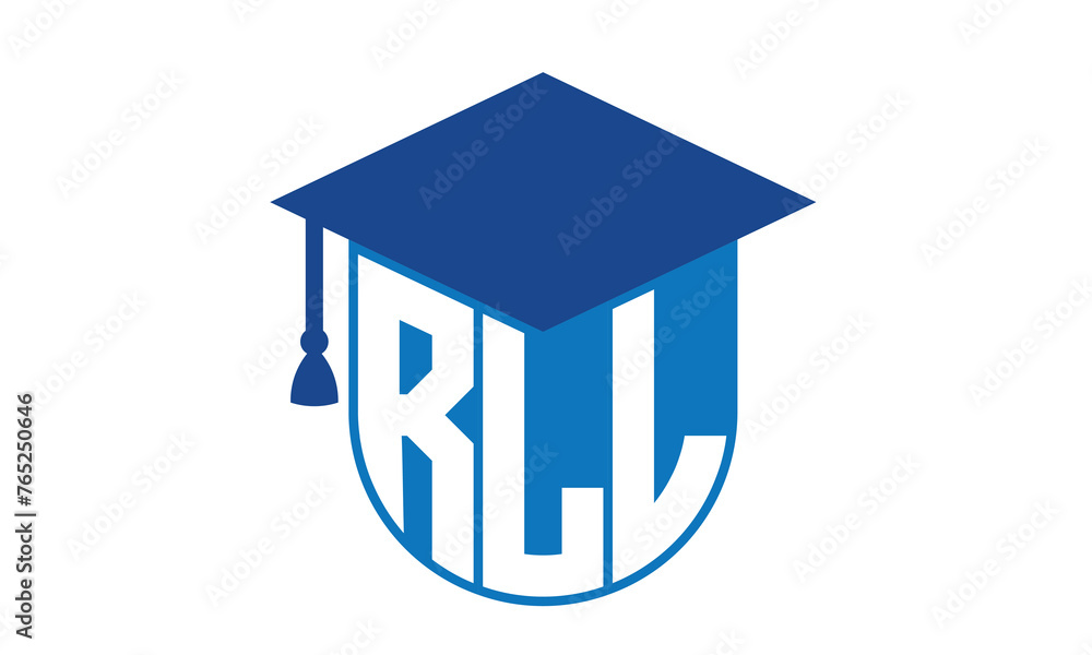 RLL initial letter academic logo design vector template. school college ...