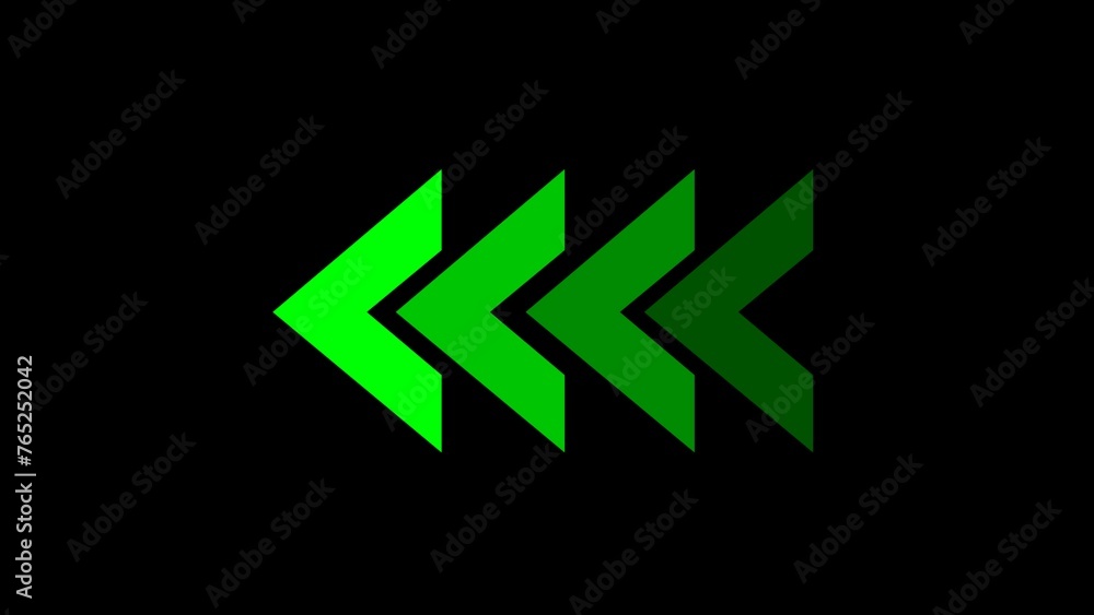 Green neon arrow with glowing effect. arrow sign, Safety type. 3D ...