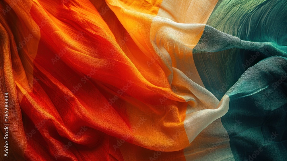 Striking depiction of India's national flag colors, capturing ...