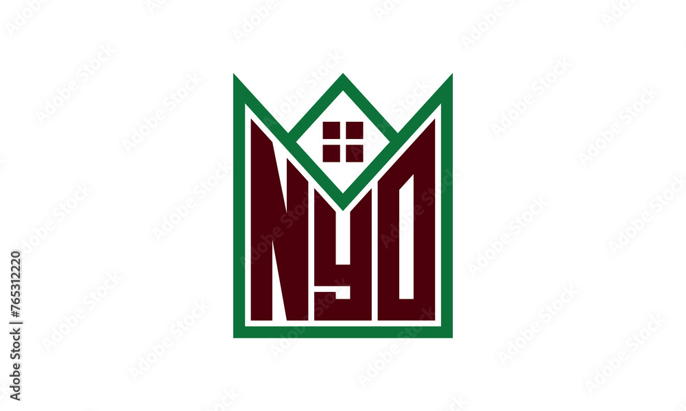 NYO initial letter builders real estate logo design vector ...