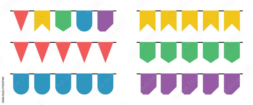 rainbow flag decoration icon collection. simple design isolated on ...
