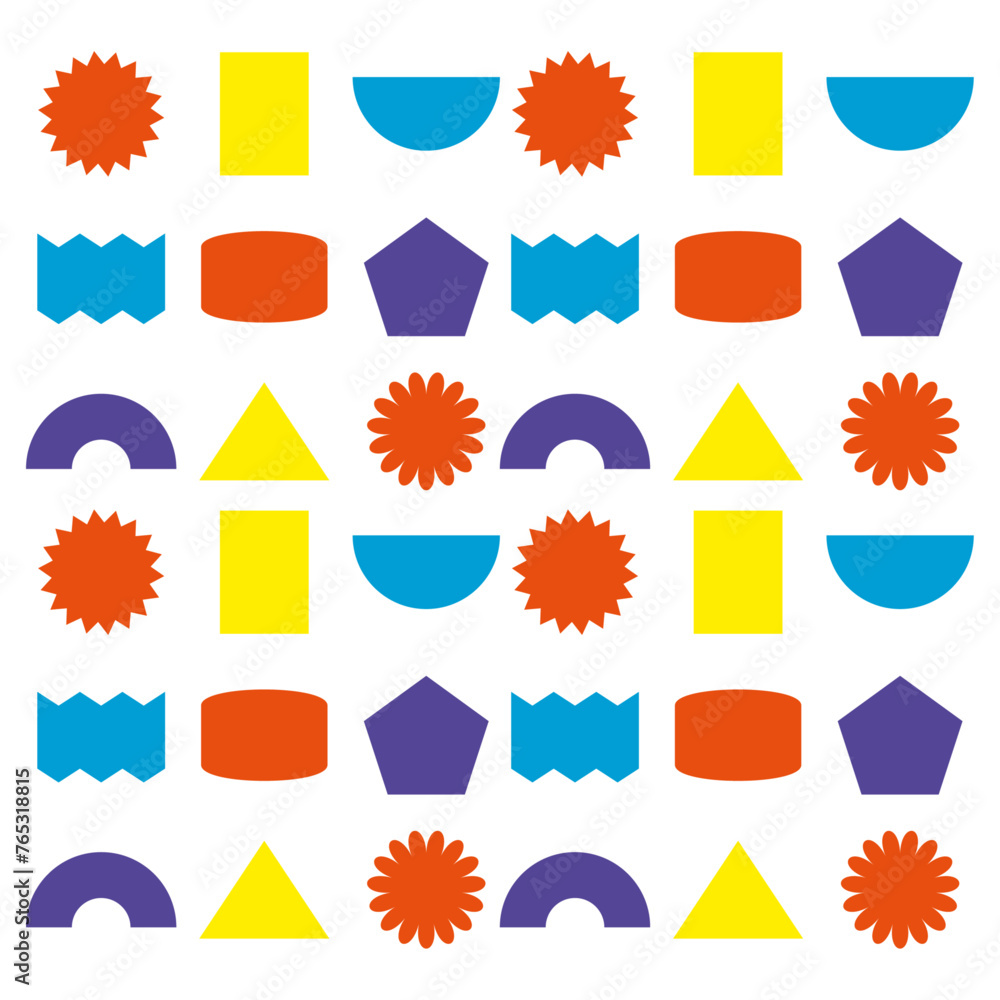 Figuras geométricas abstractas. Vectores para niños. Plantilla amigable ...