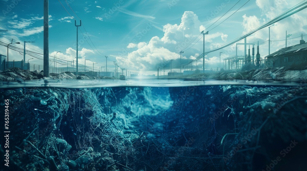 Cross section of toxic river reveals damage to water quality from PM 2. ...