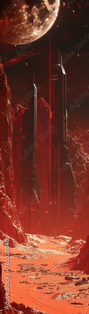 Imagine a visually striking representation of anarchist colonies ...