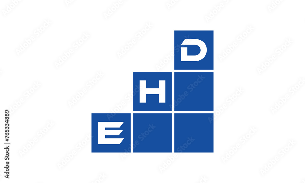 EHD initial letter financial logo design vector template. economics ...