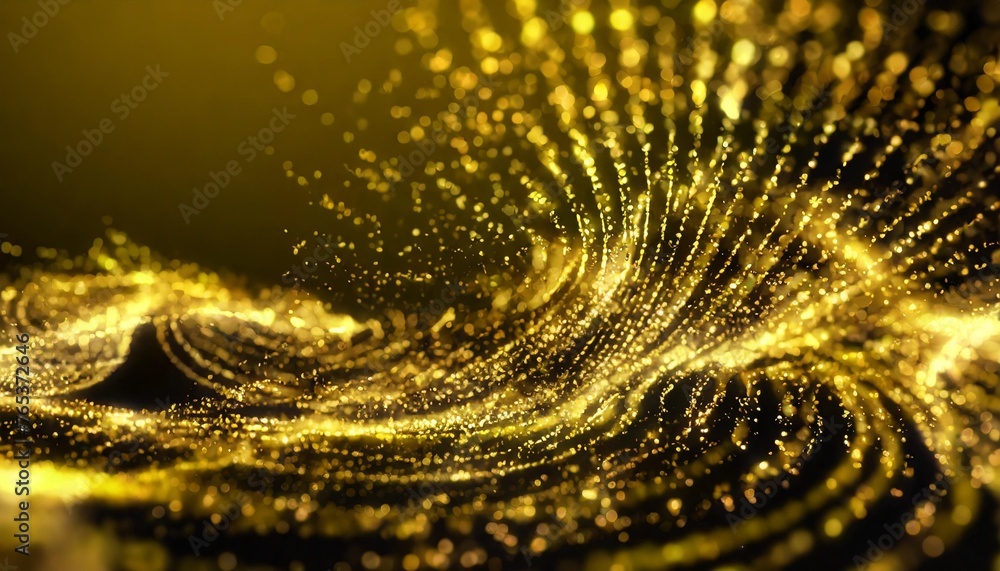 abstract luxury gold background gold glitter particles light bokeh wave ...