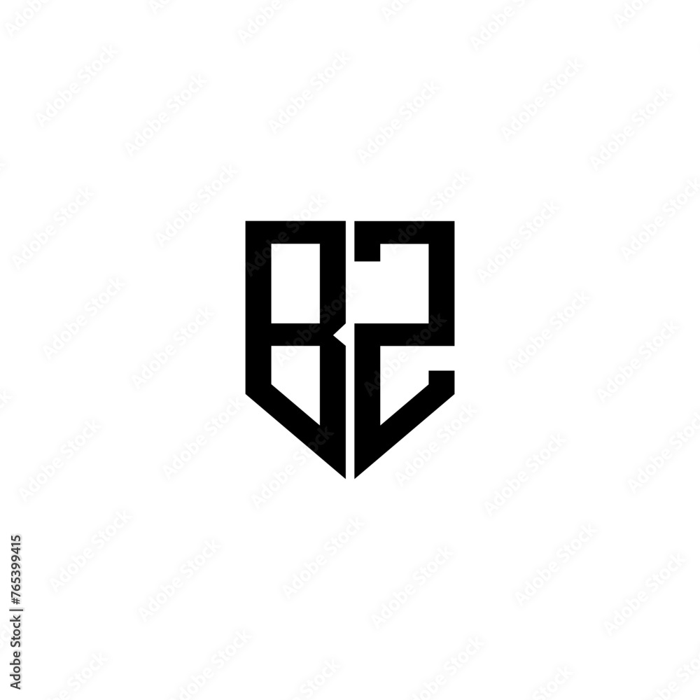 BZ letter logo design with white background in illustrator. Vector logo ...