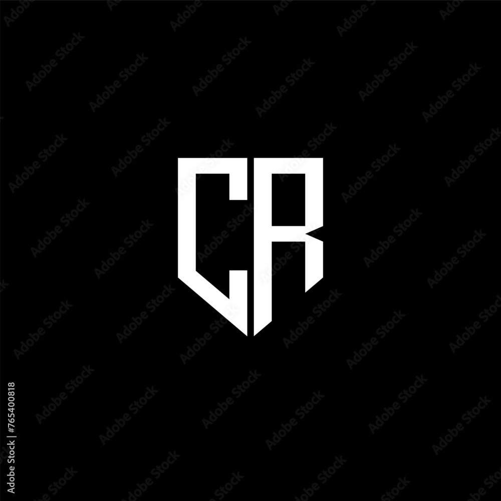 CR letter logo design with black background in illustrator. Vector logo ...