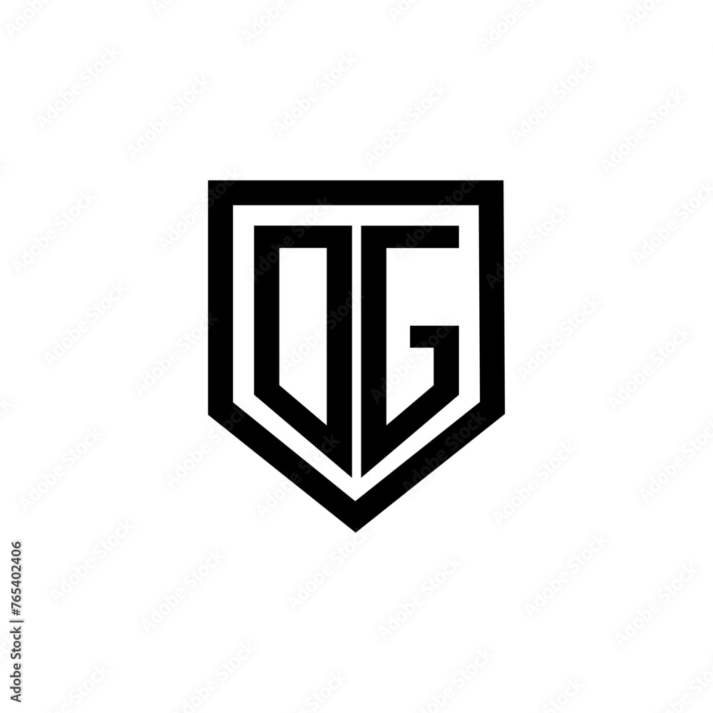DG letter logo design with white background in illustrator. Vector logo ...