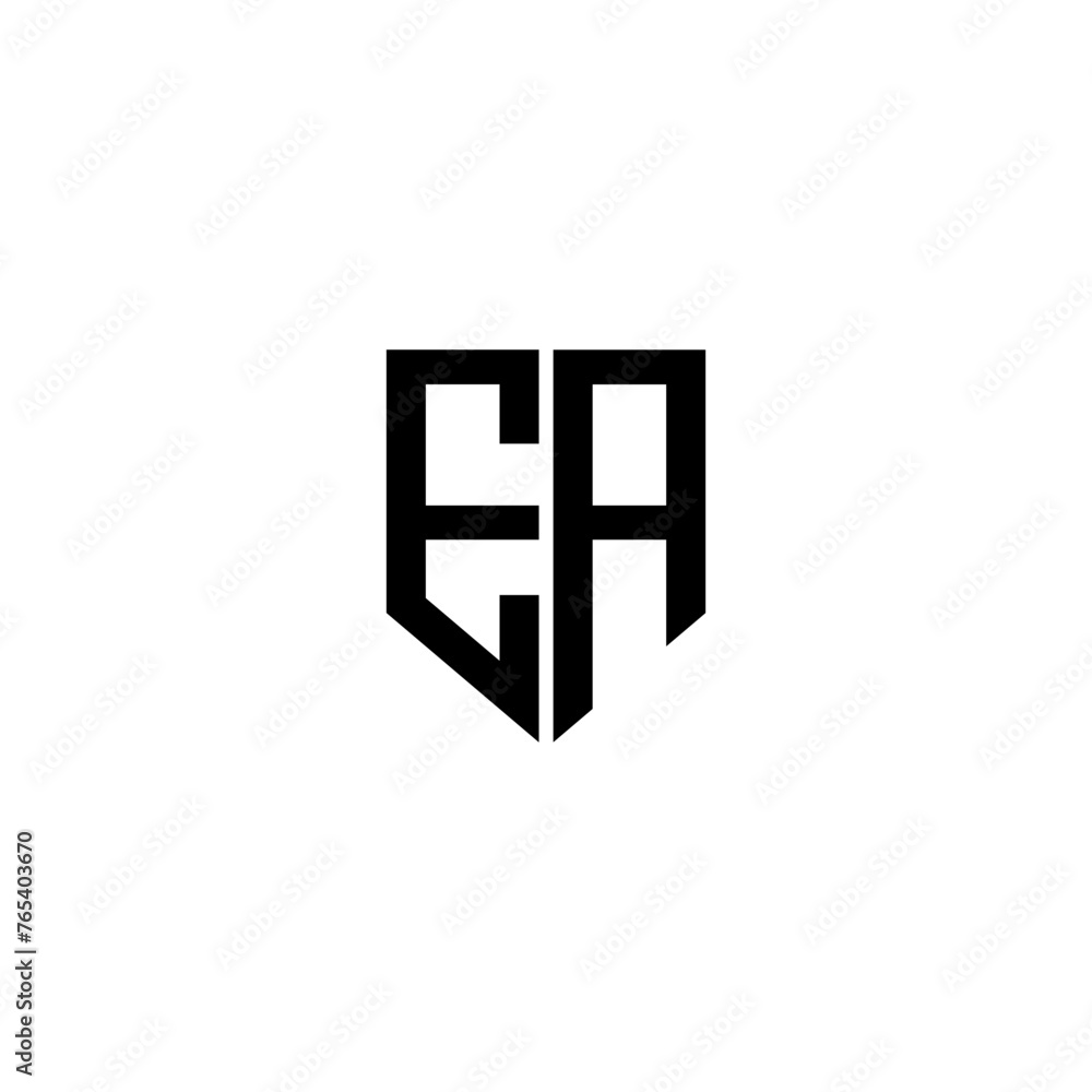 EA letter logo design with white background in illustrator. Vector logo ...