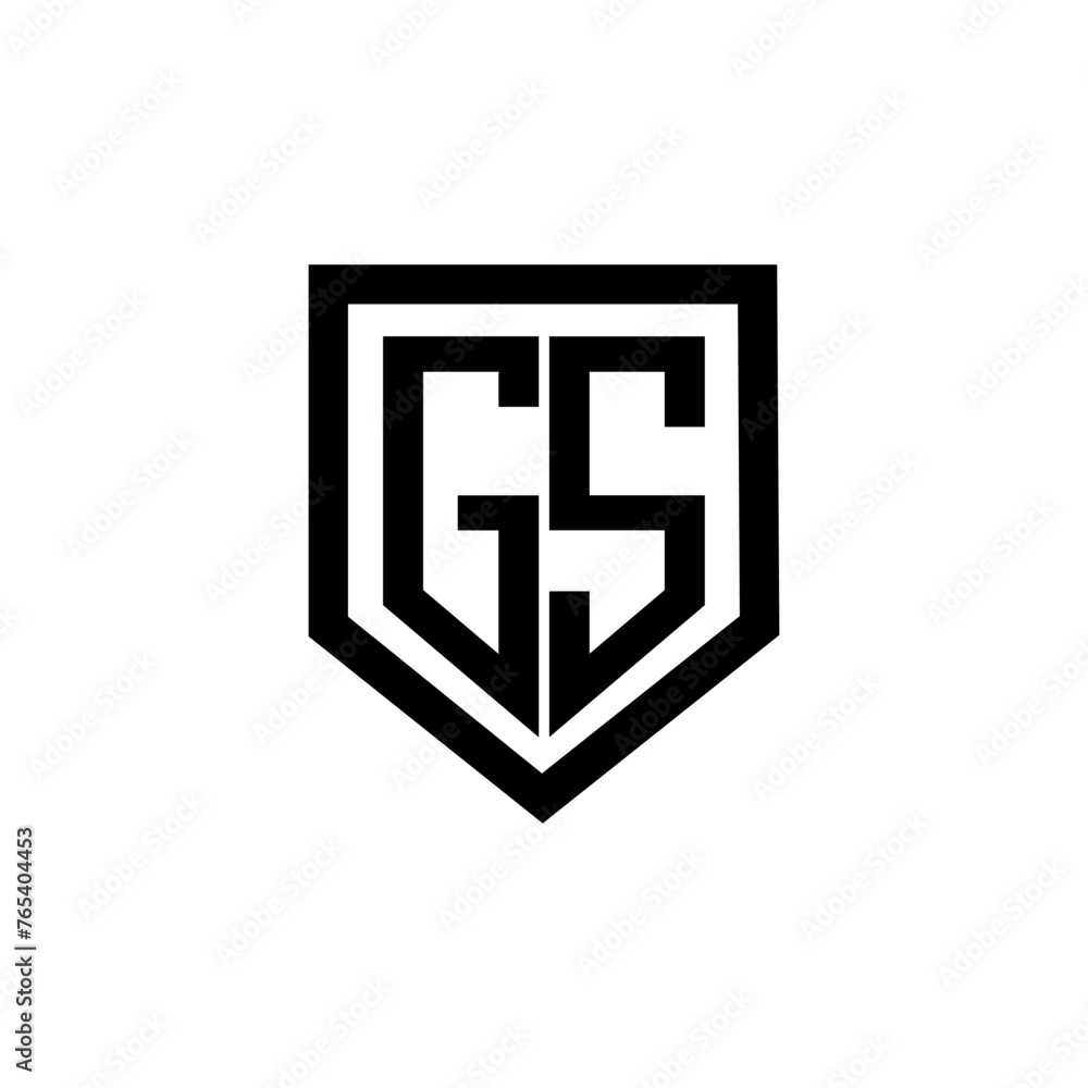 GS letter logo design with white background in illustrator. Vector logo ...