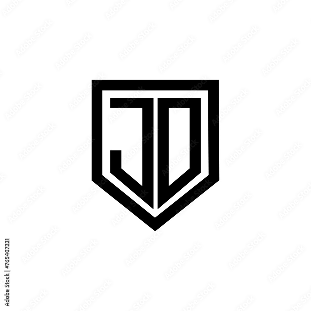 JO letter logo design with white background in illustrator. Vector logo ...