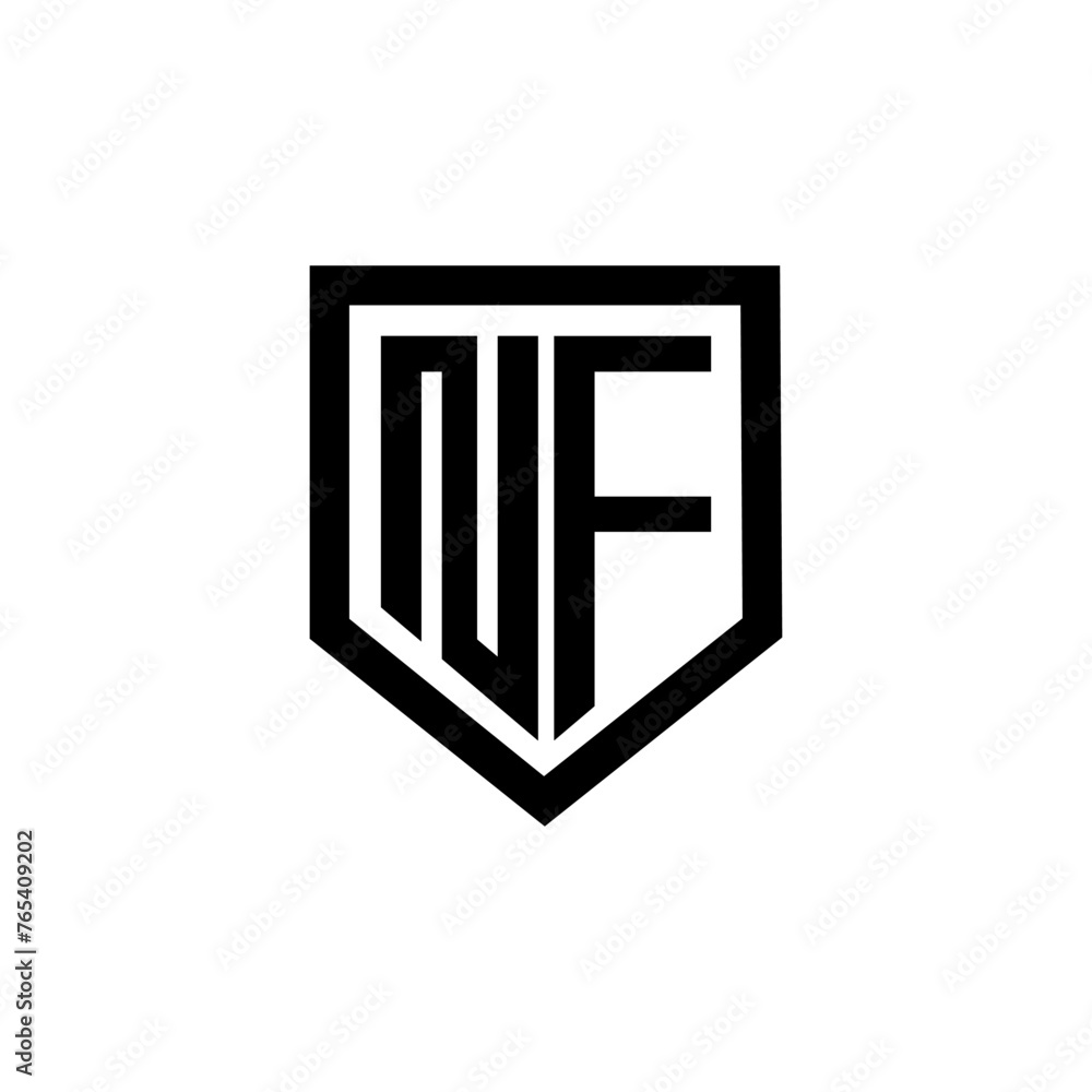 NF letter logo design with white background in illustrator. Vector logo ...
