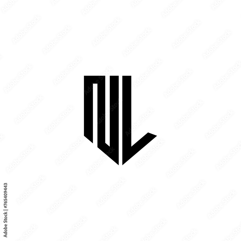 NL letter logo design with white background in illustrator. Vector logo ...