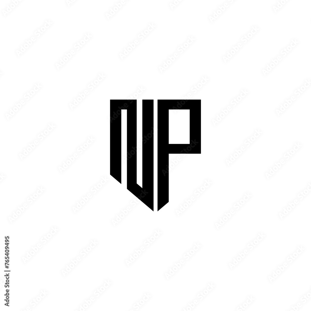 NP letter logo design with white background in illustrator. Vector logo ...