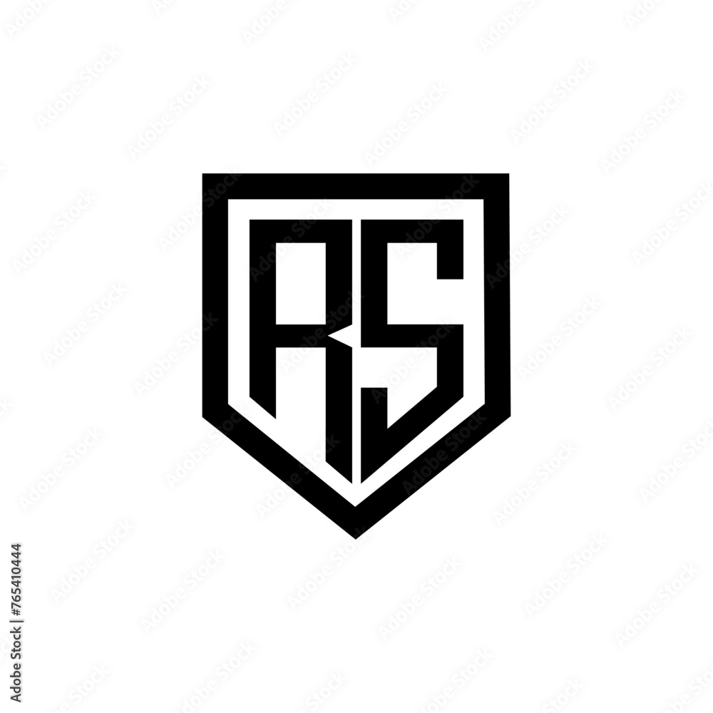 RS letter logo design with white background in illustrator. Vector logo ...