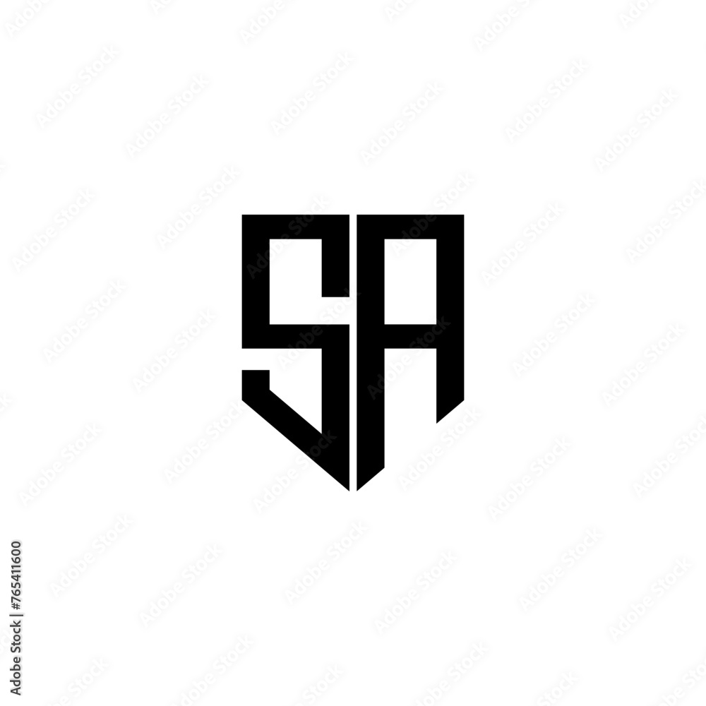 SA letter logo design with white background in illustrator. Vector logo ...