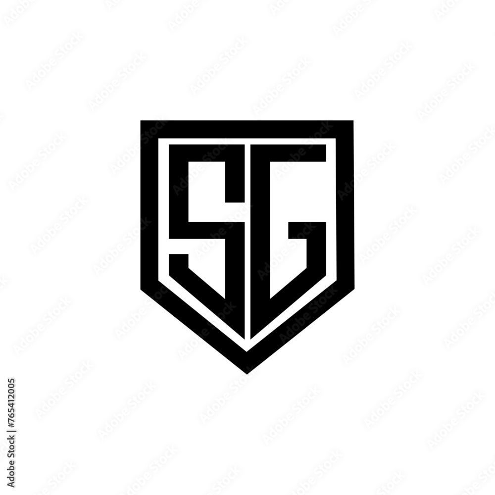 SG letter logo design with white background in illustrator. Vector logo ...