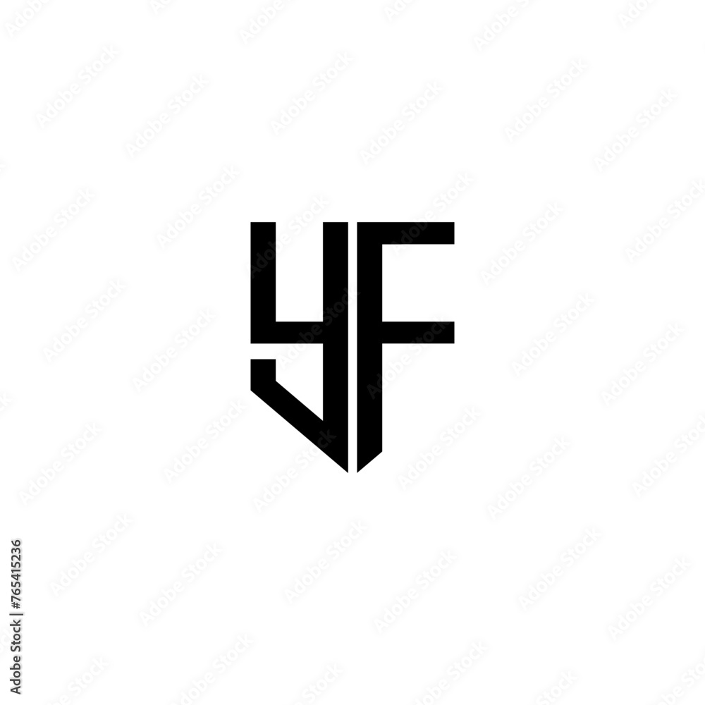YF letter logo design with white background in illustrator, cube logo ...