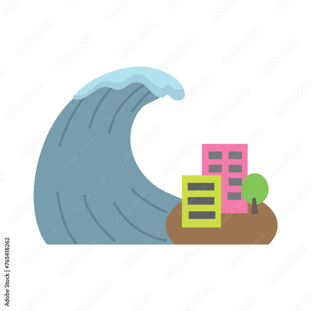 Tsunami icon clipart avatar isolated vector illustration Stock Vector ...