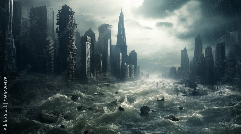 Urban flooding resulting from global warming, Impact of climate change ...