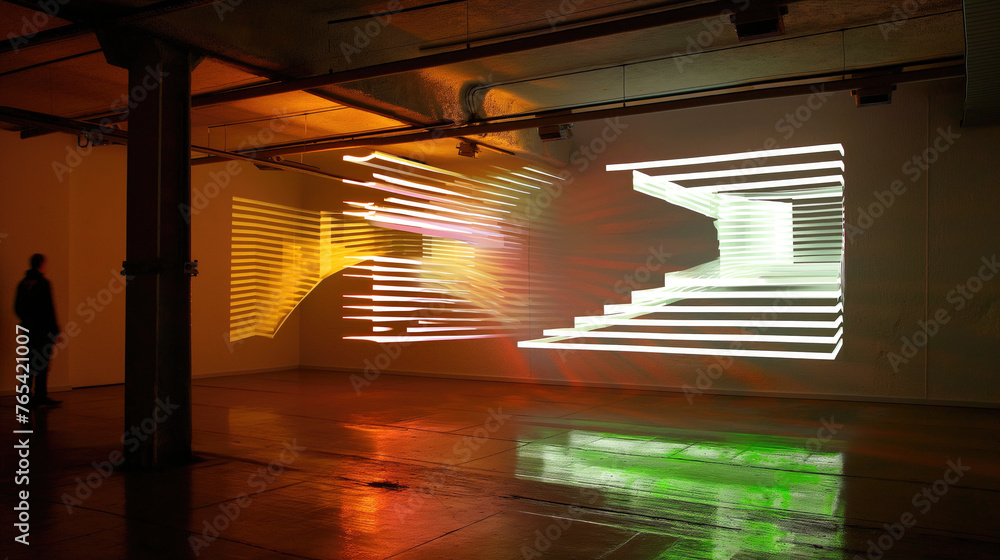 Futuristic space for art magazine covers, website design. Visual ...