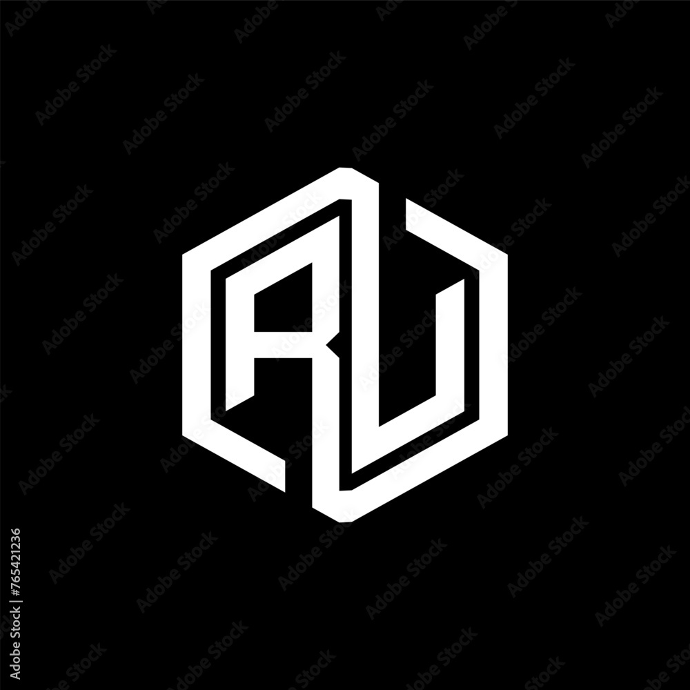 RU letter logo design in illustration. Vector logo, calligraphy designs ...