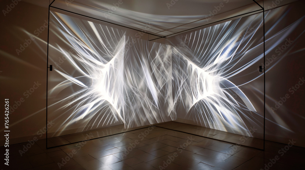 Design space with smooth floors and convex sharp walls. Projection of ...