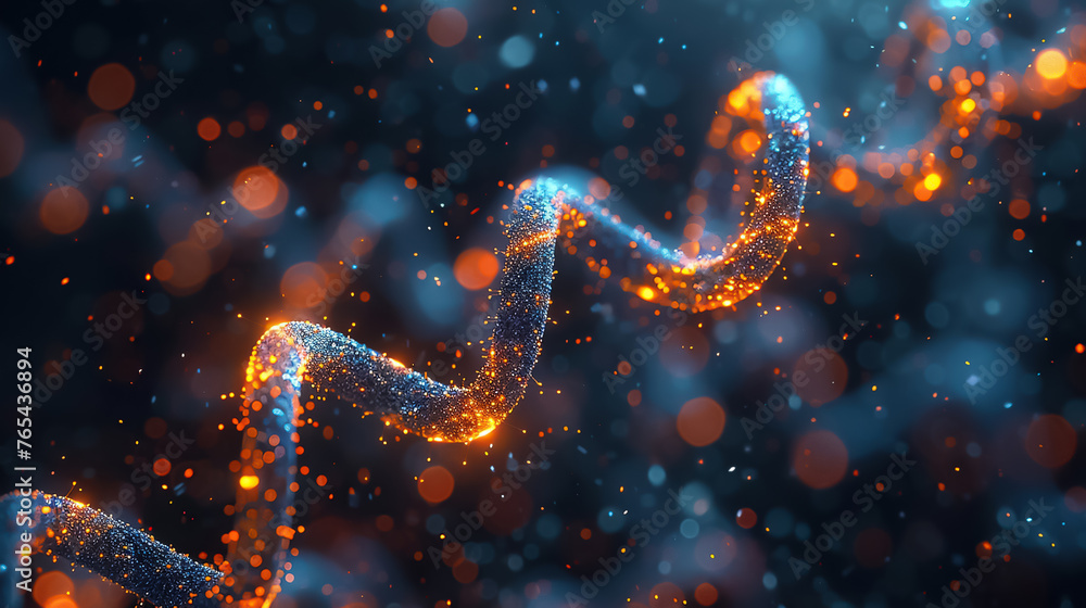 CRISPR editing protein structure, macro close-up, molecular level ...
