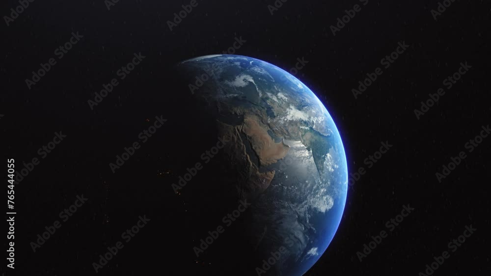 Vidéo Stock Gulf Planet Earth Orbit Zoom Space Realistic Motion ...