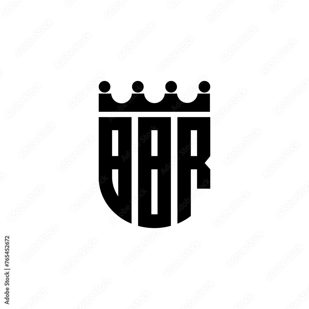 BBR letter logo design with white background in illustrator, cube logo ...