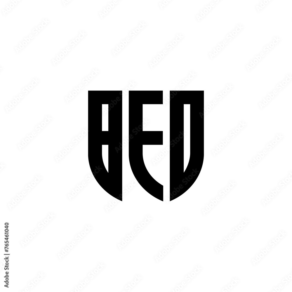 BFO letter logo design with white background in illustrator, cube logo ...