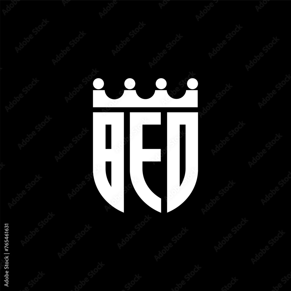 BFO letter logo design with black background in illustrator, cube logo ...