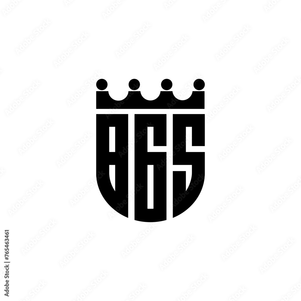 BGS letter logo design with white background in illustrator, cube logo ...
