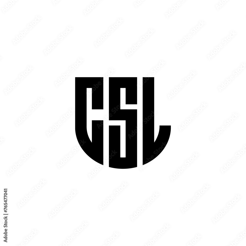 CSL letter logo design with white background in illustrator, cube logo ...