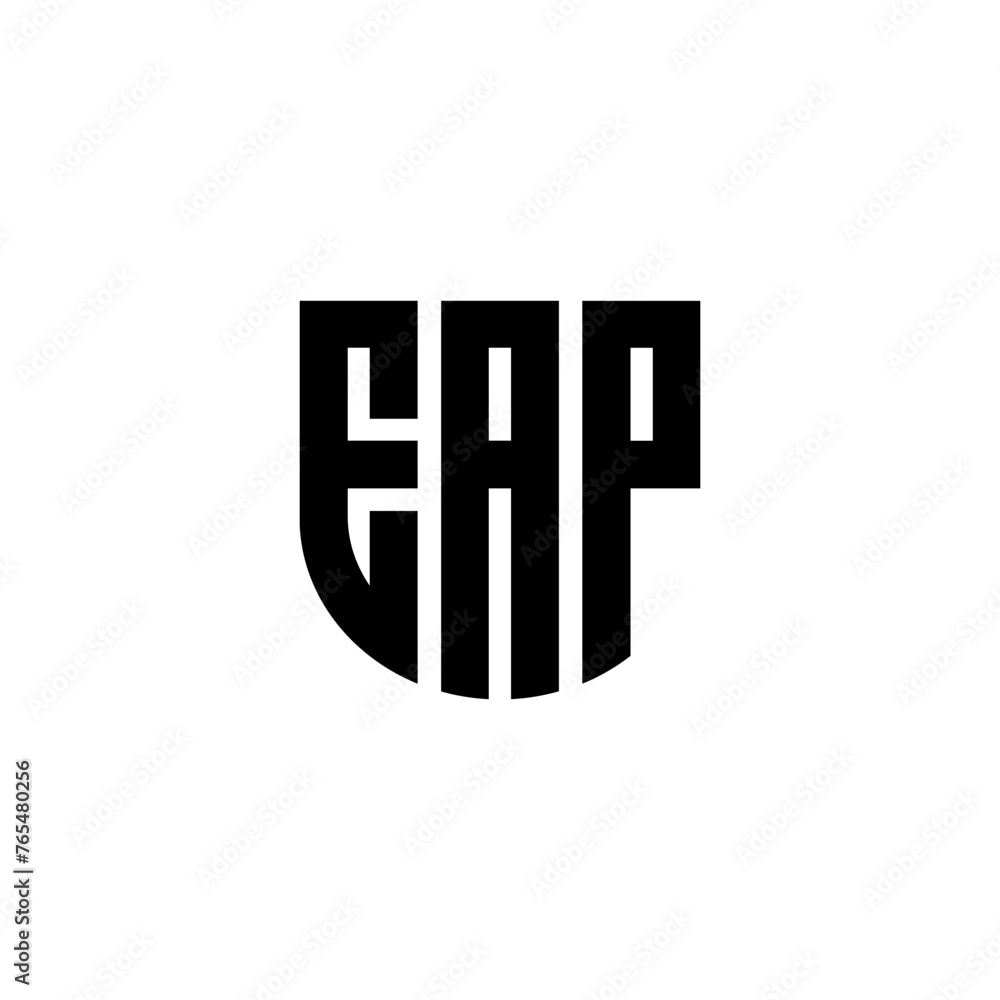 EAP letter logo design with white background in illustrator, cube logo ...