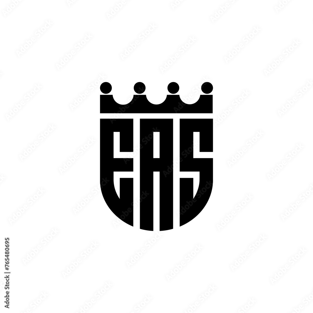 EAS letter logo design with white background in illustrator, cube logo ...